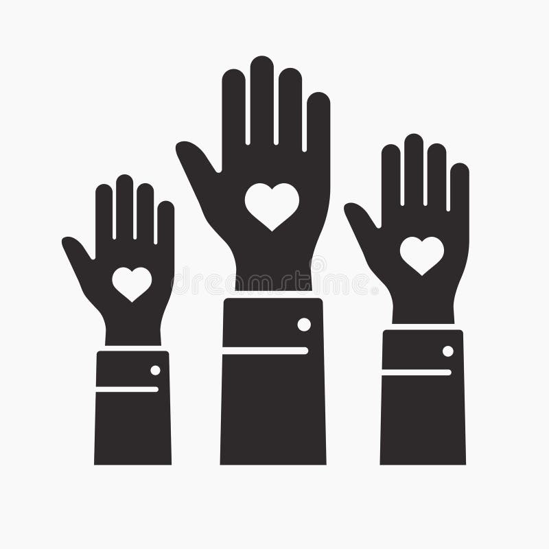 Volunteer Icon on White Background. Vector Illustration. Stock Vector ...