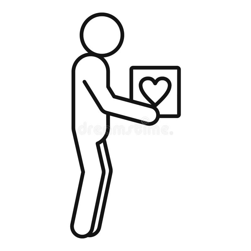 Volunteer Man Icon, Outline Style Stock Vector - Illustration of giving ... Volunteer Man Icon, Outline Style Stock Vector - Illustration of giving ...