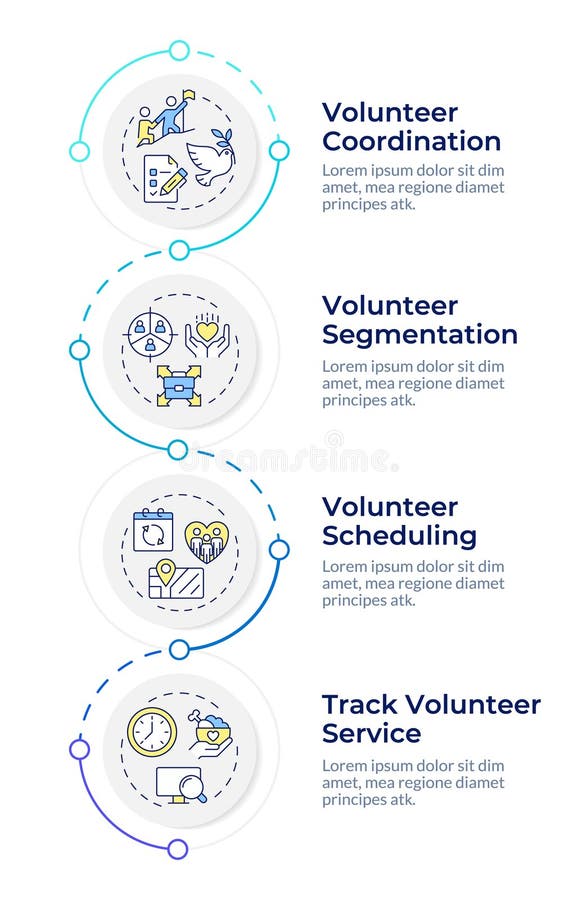 Volunteer Management Infographic Vertical Sequence Stock Vector ...