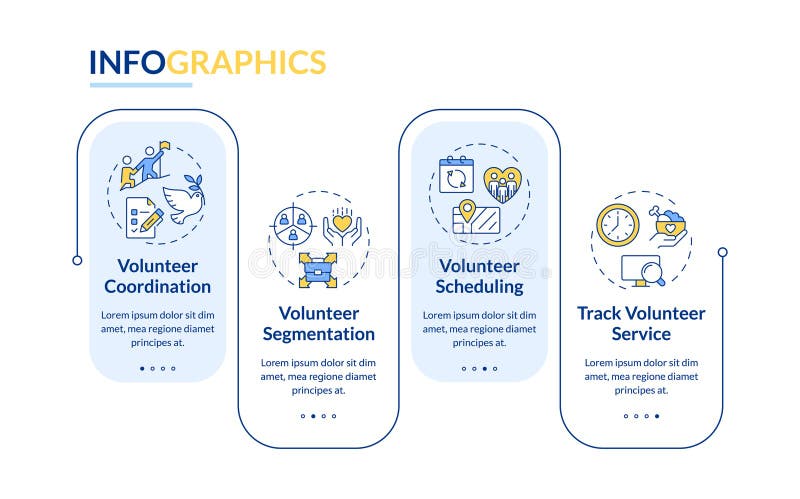 Volunteer Management Rectangle Infographic Vector Stock Vector ...