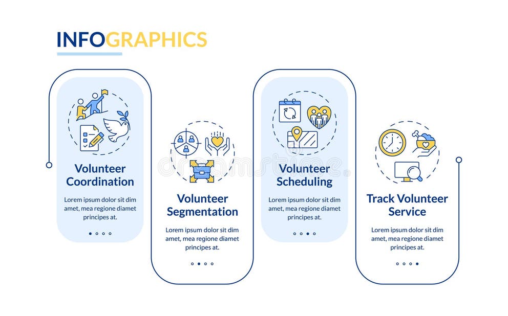 Volunteer Management Rectangle Infographic Vector Stock Vector ...