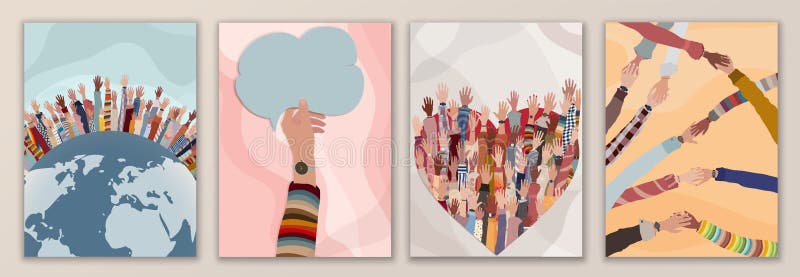 Volunteer People Group Concept Flyer Brochure Poster Editable Template ...