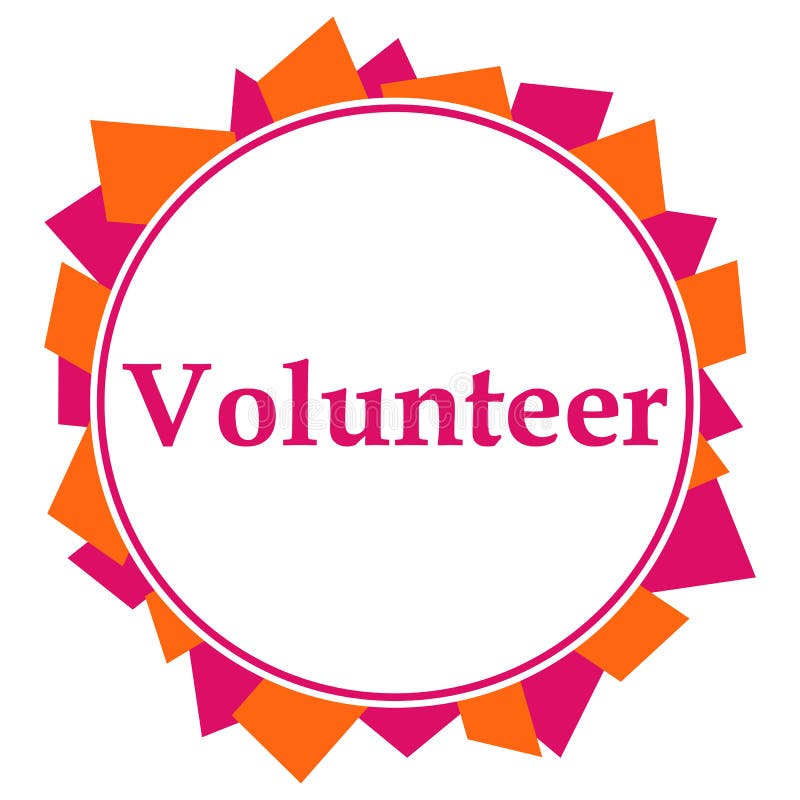 Volunteer Pink Orange Random Shapes Circle Stock Illustration ...