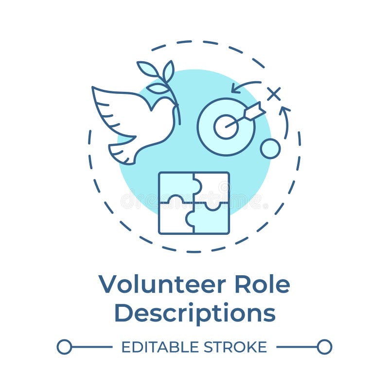 Volunteer Reporting Soft Blue Concept Icon Stock Vector - Illustration ...