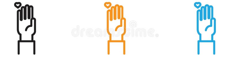 Volunteer Vector Logo Set Collection for Web App Ui Stock Vector ...