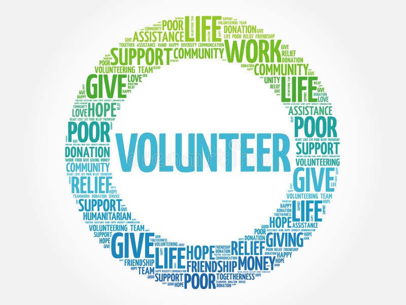 Volunteer Word Cloud Collage Stock Illustration - Illustration of ...