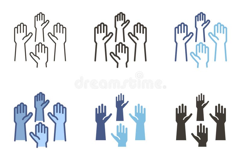 Volunteering Raised Hands Charity Icon. Vector Graphic Elements for ...