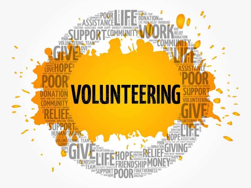 Volunteering Word Cloud Collage Stock Illustration - Illustration of ...