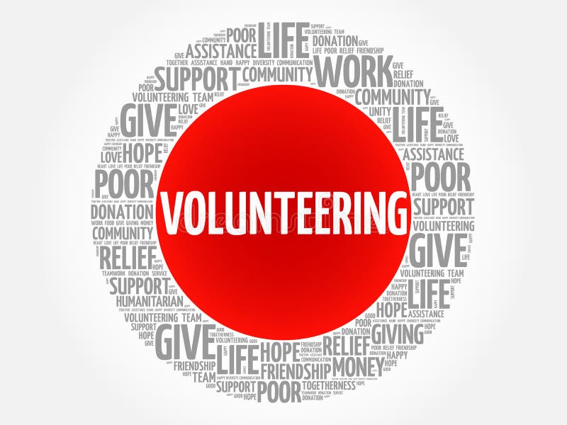 Volunteering Word Cloud Collage Stock Illustration - Illustration of ...