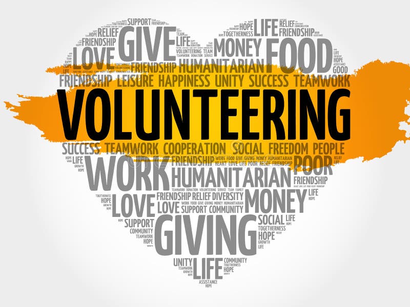 Volunteering Word Cloud Collage Stock Illustration - Illustration of ...