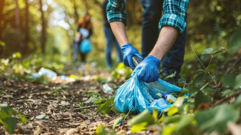 The Volunteers Cleaning Forest.AI Generated Image Stock Photo - Image ...