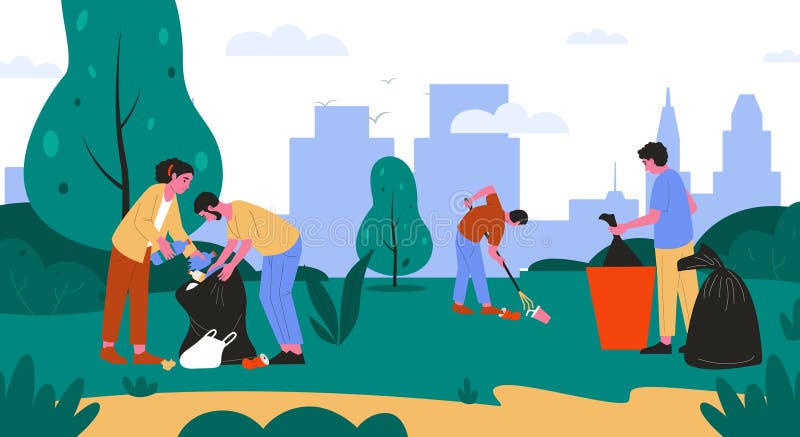 Picking Up Trash Cartoon Picking Up Trash Cartoon