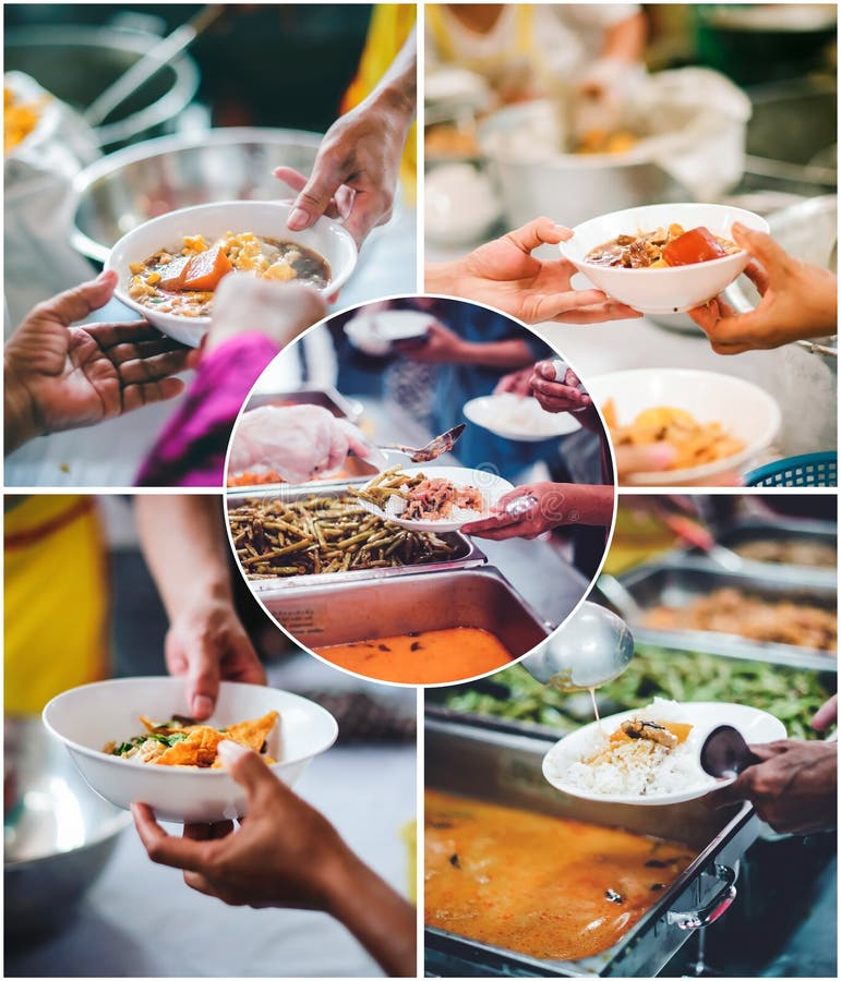 Volunteers Donate Food To Hungry: the Concept of Food Sharing Stock ...