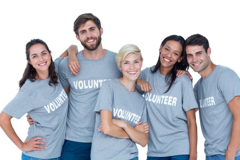 Volunteers Friends Smiling at the Camera Stock Photo - Image of ...