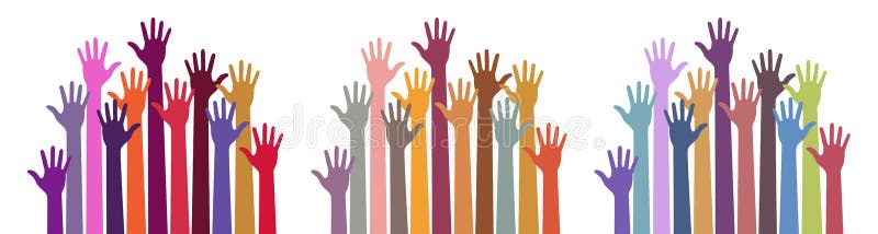 Volunteers Hands Up Emblem Icon. Caring Up Hands Set. Bright Colors ... Volunteers Hands Up Emblem Icon. Caring Up Hands Set. Bright Colors ...