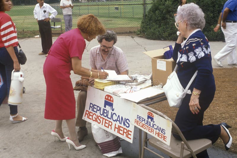 Volunteers Working for Republican Registration Editorial Image - Image ...