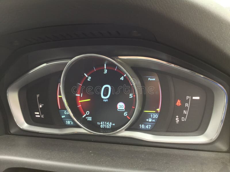 Volvo XC70 dashboard stock photo. Image of digital, xc70 - 99373526