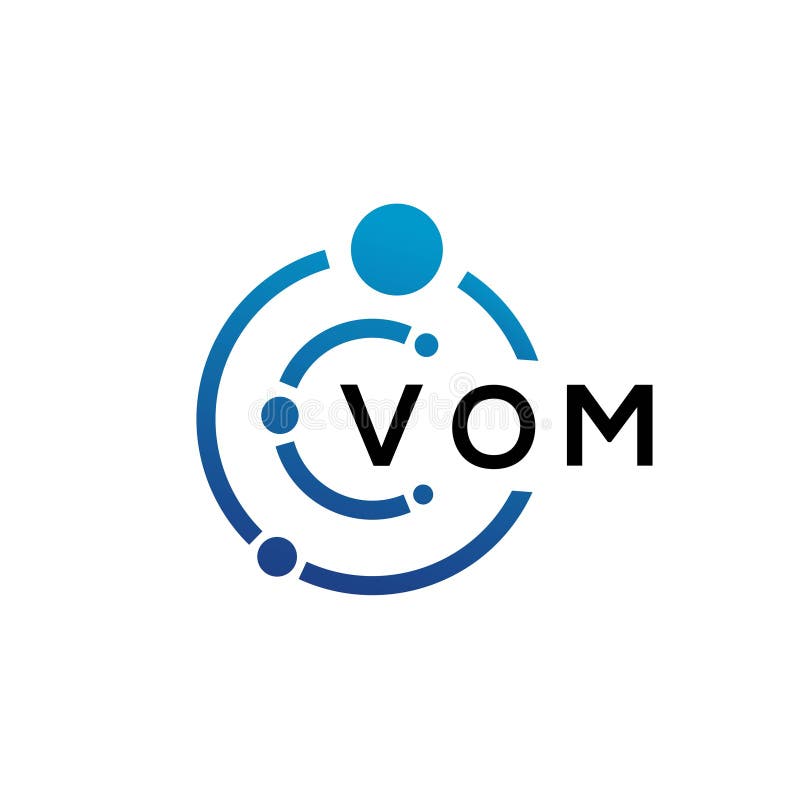 VOM Letter Technology Logo Design on White Background. VOM Creative ...