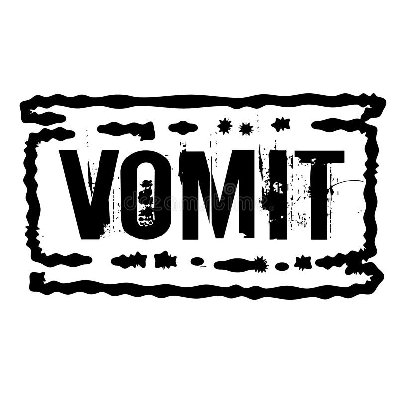 VOMIT Stamp on White Background Stock Vector - Illustration of distress ...