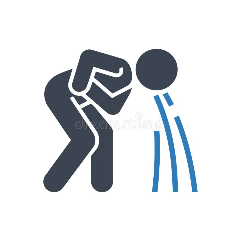 Vomiting Figure icon stock vector. Illustration of person - 348614308