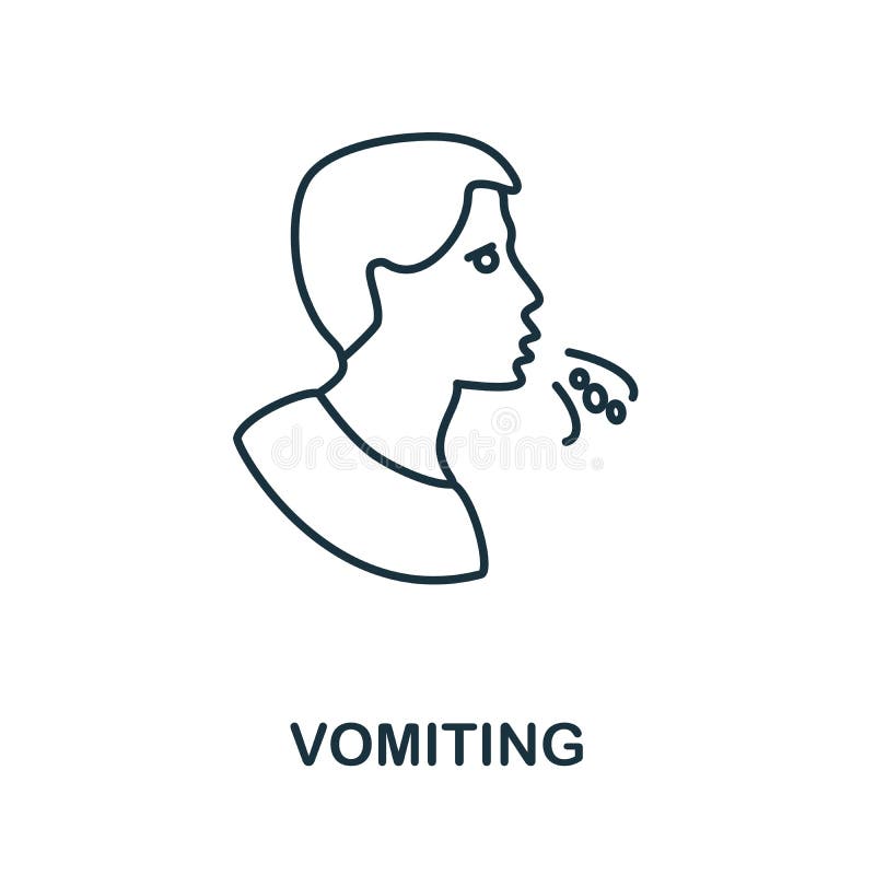 Vomiting Icon. Simple Illustration from Coronavirus Collection Stock ...