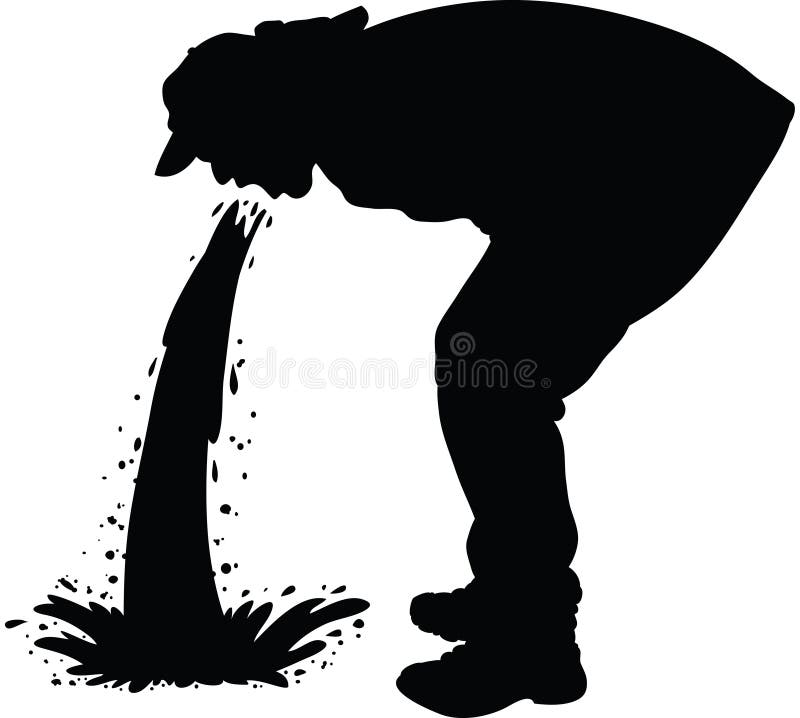 Vomiting Man stock illustration. Illustration of vomit - 41987110