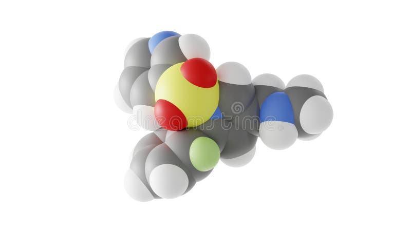Vonoprazan Molecule, Voquezna, Molecular Structure, Isolated 3d Model ...