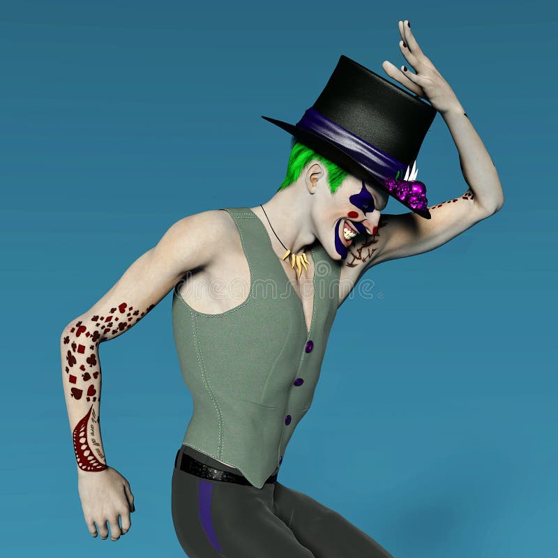 Scarier Clown Close-up stock illustration. Illustration of halloween ...