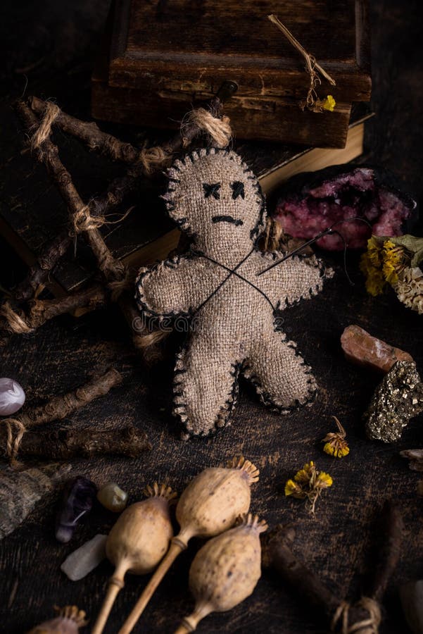 Voodoo Doll. Black Magic Esoteric Ritual. Stock Image - Image of ...