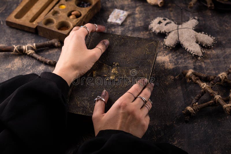 Voodoo Doll. Black Magic Esoteric Ritual. Stock Image - Image of power ...