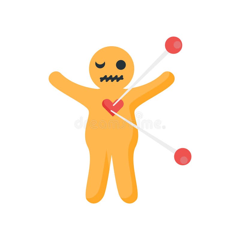 Voodoo Doll Icon Vector Isolated on White Background, Voodoo Doll Sign ...