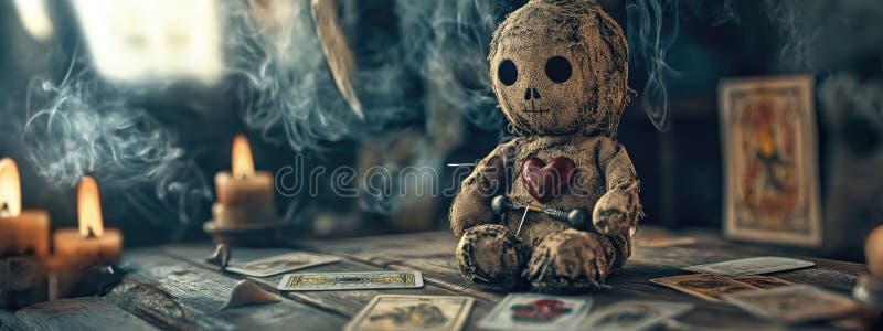 Voodoo Doll on Magic Table. Stock Image - Image of spell, witchcraft ...