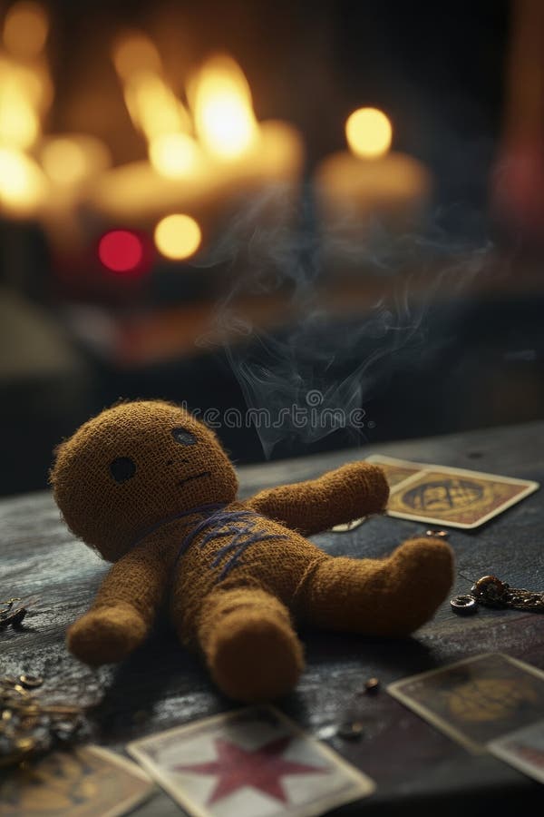Voodoo Doll on Magic Table. Stock Image - Image of occult, halloween ...