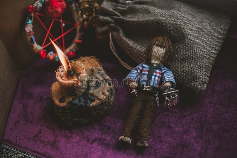 Voodoo Doll on a Table, Old Magic Concept Stock Photo - Image of occult ...
