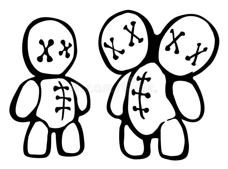 Voodoo Doll Fighting Stencil Stock Vector - Illustration of collateral ...
