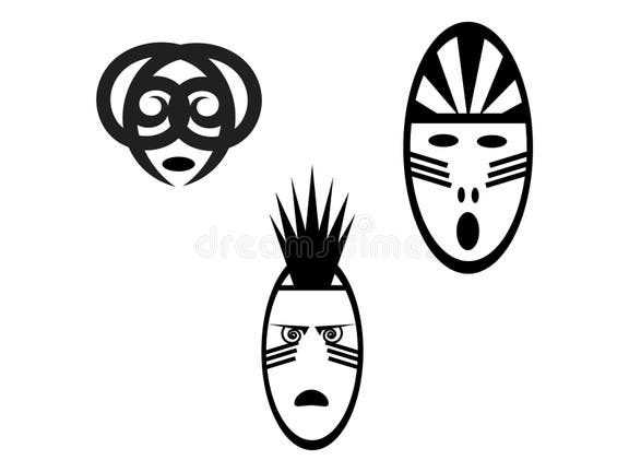 Voodoo mask stock illustration. Illustration of character - 14593347