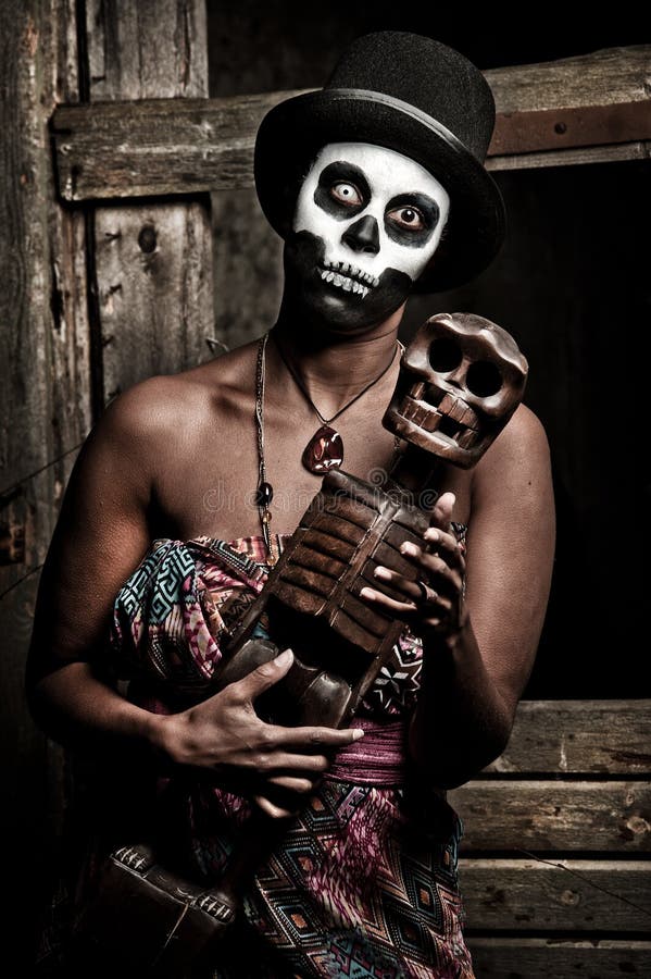 Voodoo priestess stock photo. Image of gothic, skull - 22087908