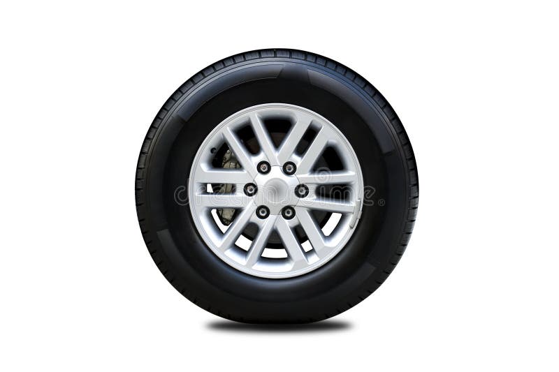 Vooraanzicht Van Een Autoband Stock Afbeelding - Image of geïsoleerd ...