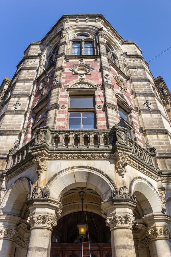 Voorgevel Van Een Historisch Gebouw in Het Centrum Van Bremen Stock ...