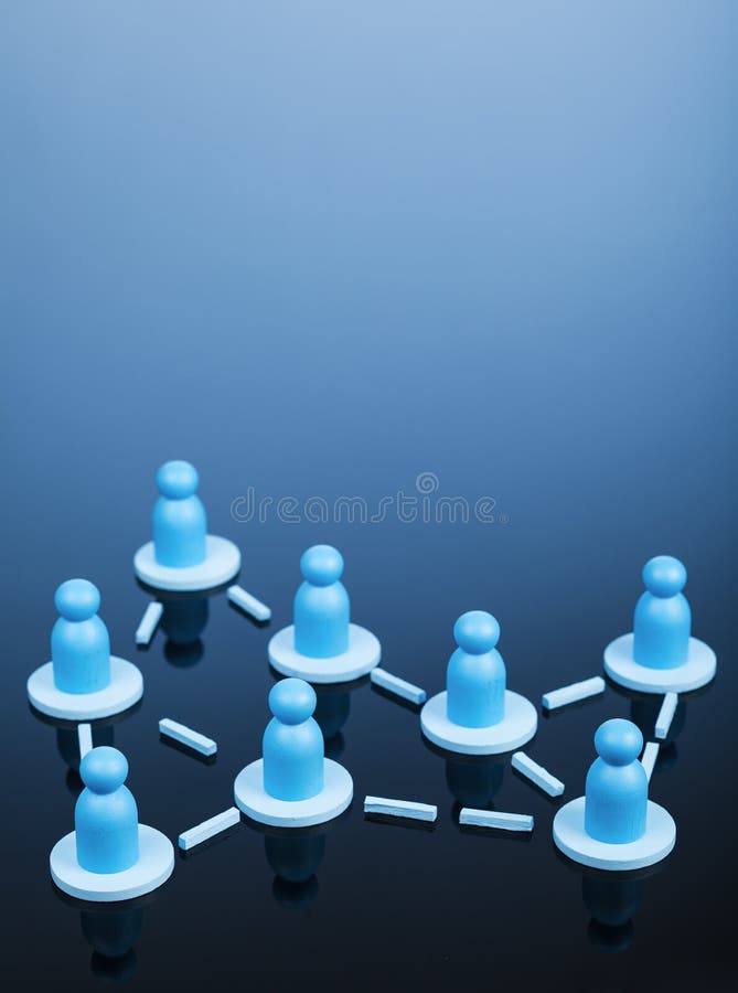 Groepen Mensen En Personen Die Door Lijnen Met Elkaar Verbonden Zijn ...