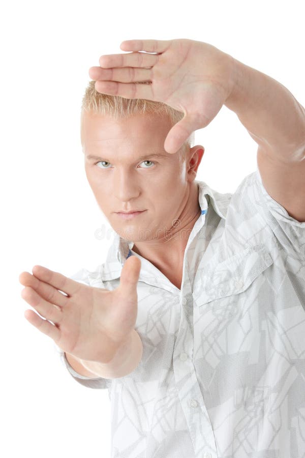 Vorbildlich, Sein Gesicht Ein Gestaltend Stockfoto - Bild von fokus ...