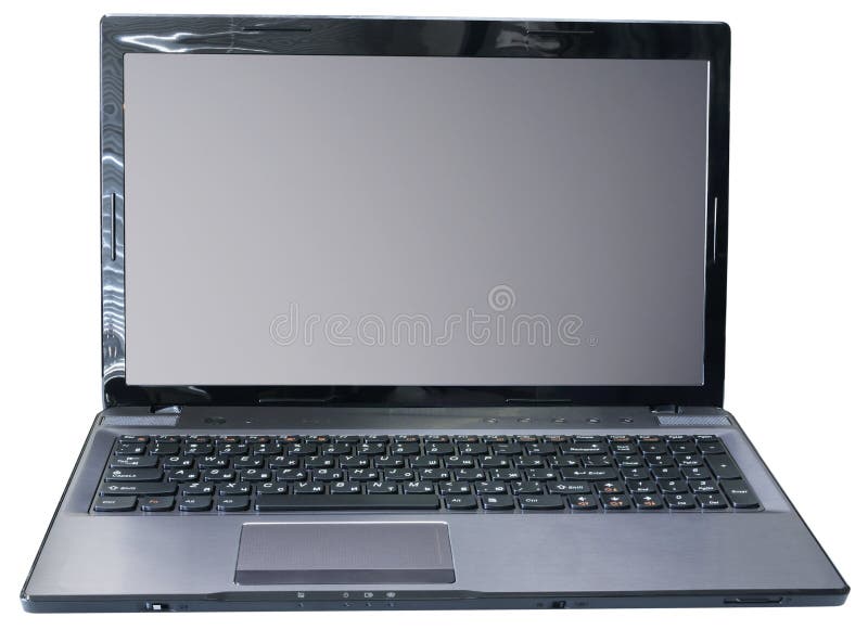 Vorderansicht des Laptops stockfoto. Bild von verbinder - 23665836