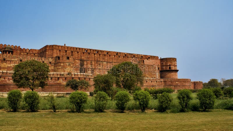 Rotes Fort in Agra, Indien stockfoto. Bild von islam, leute - 9132684