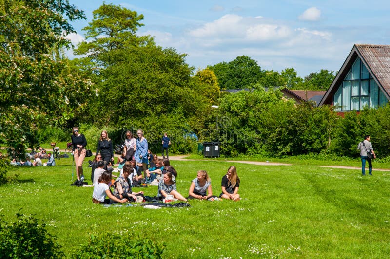 Vordingborg Denmark - June 2017: Young People Having Fun in a Da ...