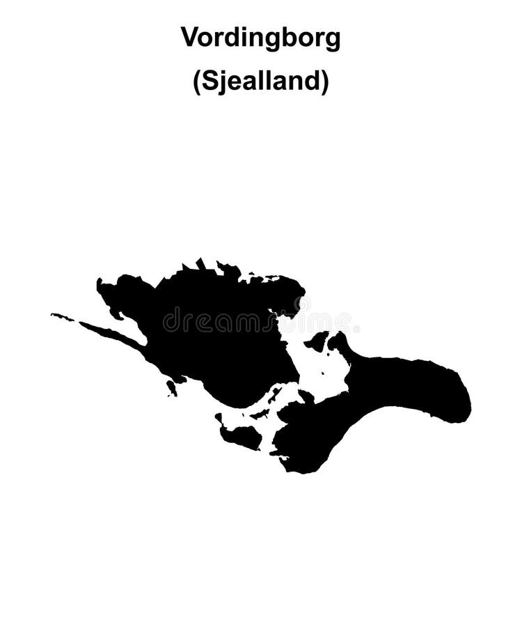 Vordingborg outline map stock vector. Illustration of infographic ...