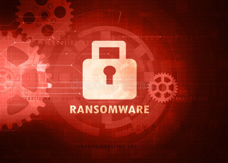 Ransomware-Computer-Virus stock abbildung. Illustration von brandschott ...