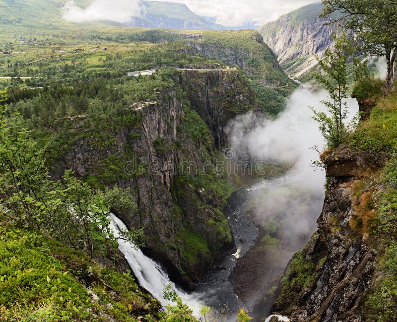 Voringfossen Waterfall in Norway Stock Photo - Image of northern ...