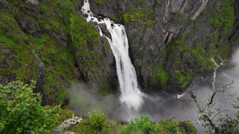 Voringsfossen, Massive Waterfall in Norway Voringsfossen Stock Video ...
