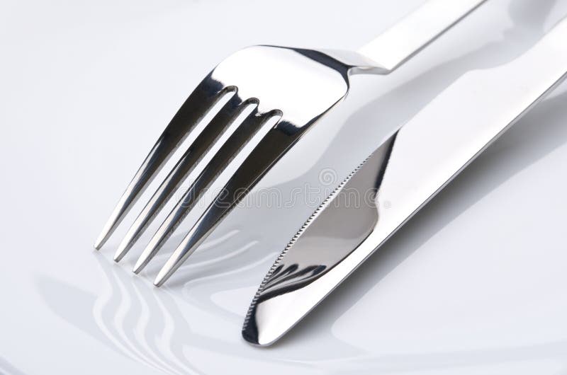 Vork en mes stock foto. Image of tafelzilver, tafelgereedschap - 21782062