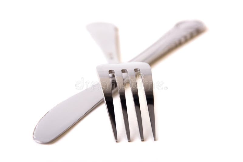 Vork en mes stock afbeelding. Image of restaurant, zilver - 5919761